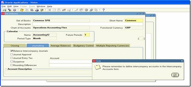 Oracle Applications: Configuration of Intercompany